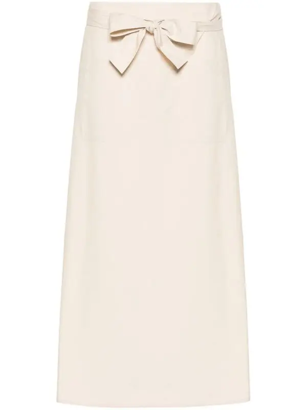 TOTÊME Tie-waist Midi Skirt
