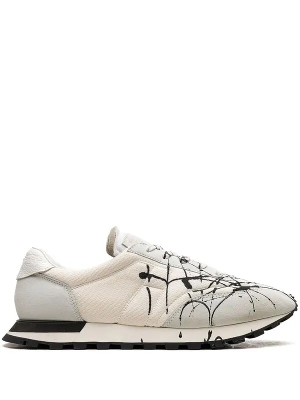MAISON MARGIELA Panelled Retro Runner Splatter Sneakers - White