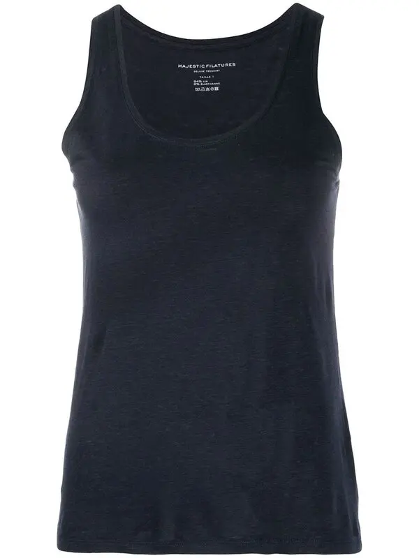 Majestic Filatures Linen-blend Tank Top