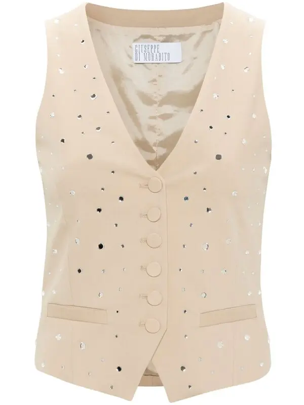 Giuseppe Di Morabito Rhinestone-embellished Twill Vest