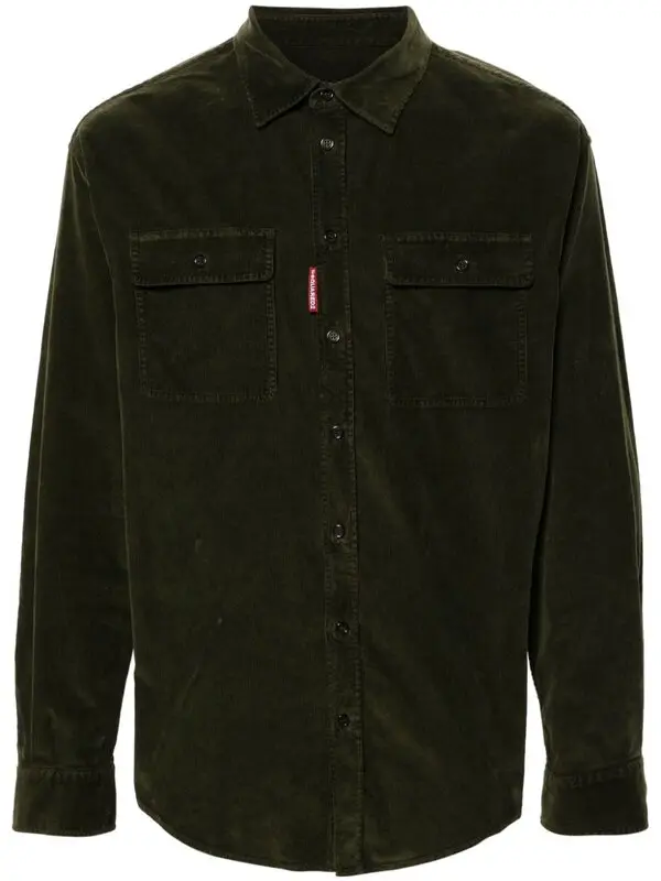 Dsquared2 Corduroy Cotton Shirt - Green