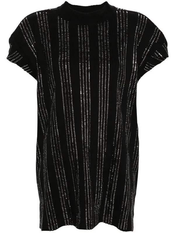 Attico Laurie Crystal-embellished T-shirt