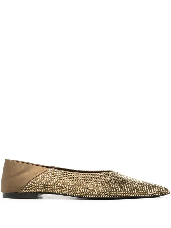 Saint Laurent Nour Slippers - Green