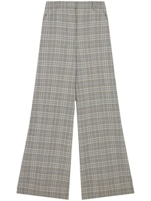 Stella McCartney Checked Palazzo Pants - Grey