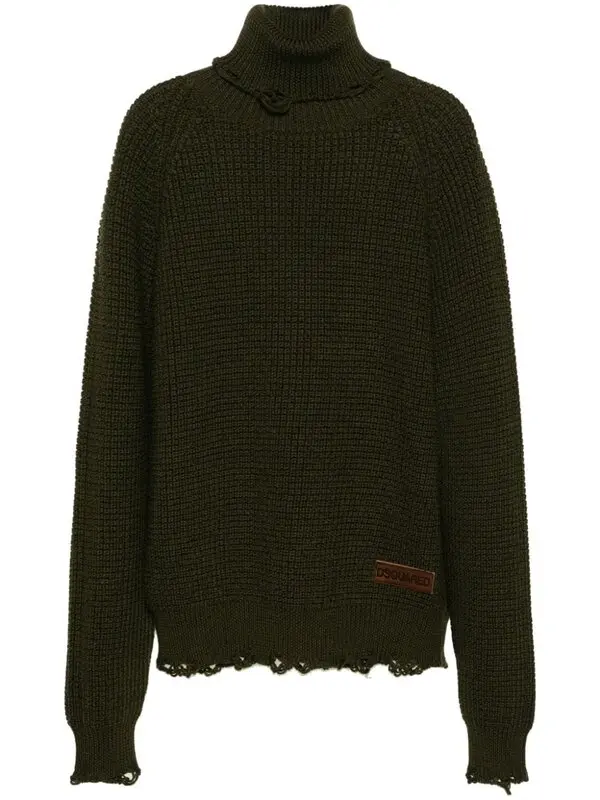 Dsquared2 Roll-neck Wool Jumper - Green