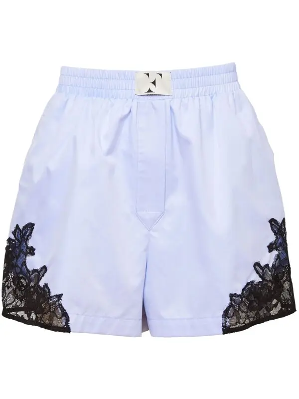 Fleur Du Mal Poplin Boxer Shorts - Blue