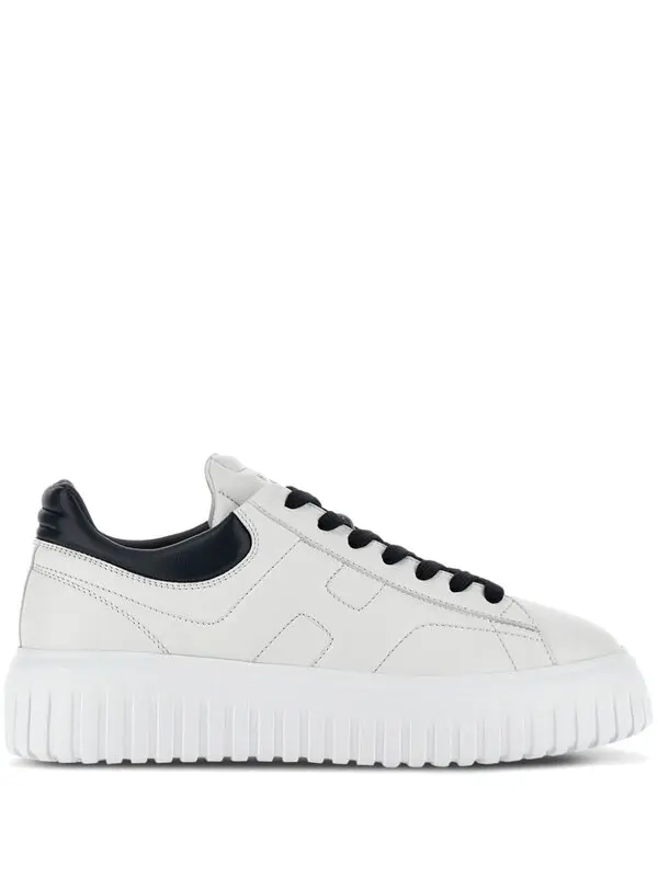 Hogan H-stripes Leather Sneakers - White
