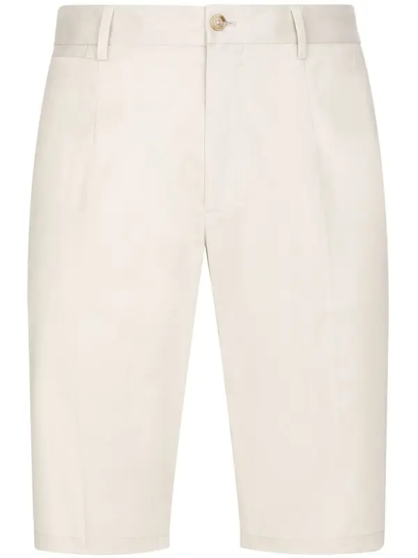 Dolce & Gabbana Stretch-cotton Bermuda Shorts - Neutrals