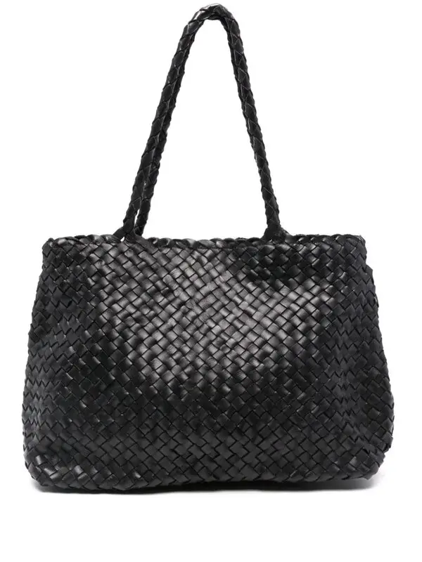Dragon Diffusion Vintage Mesh Leather Tote Bag - Black