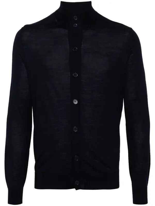 BALLANTYNE Roll-neck Wool Cardigan