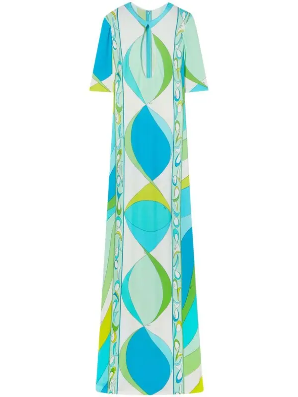 Emilio Pucci Pesci-print Maxi Dress