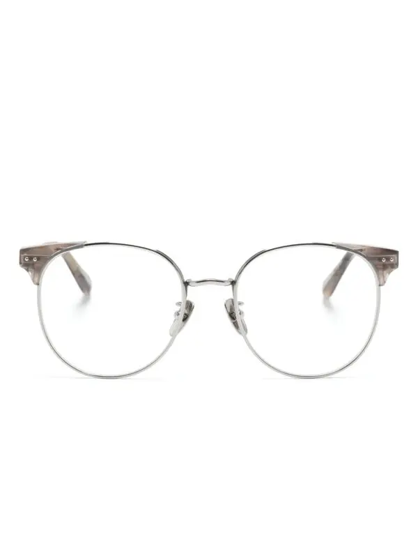 Linda Farrow Spence Round-frame Glasses - Silver