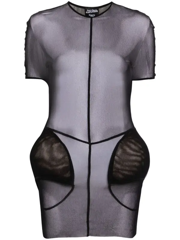 Jean Paul Gaultier X Shayne Oliver Short Padding Dress - Black