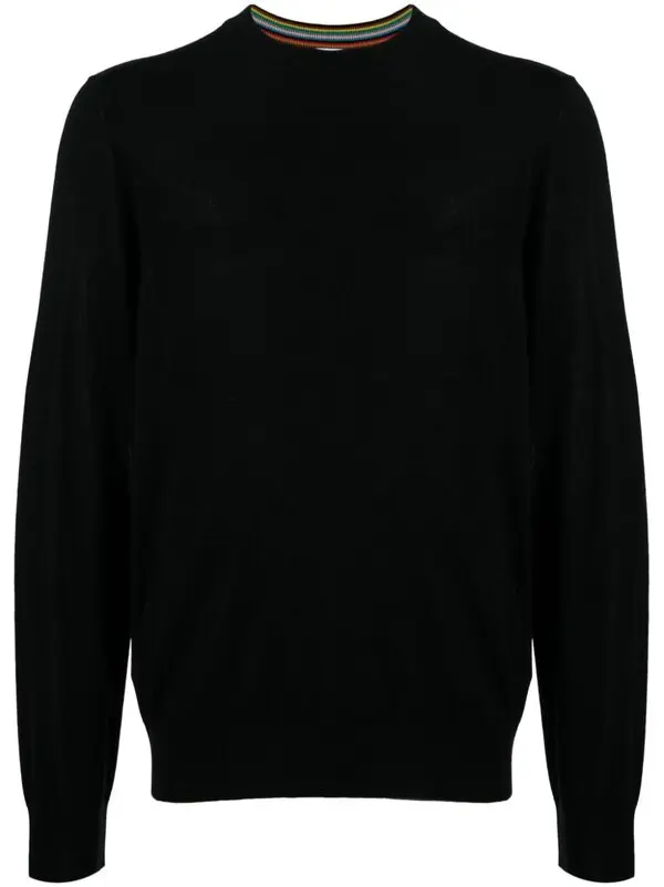 Paul Smith Fine-knit Merino Wool Jumper - Black