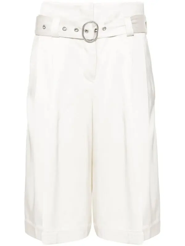 JIL SANDER High-waist Satin Shorts