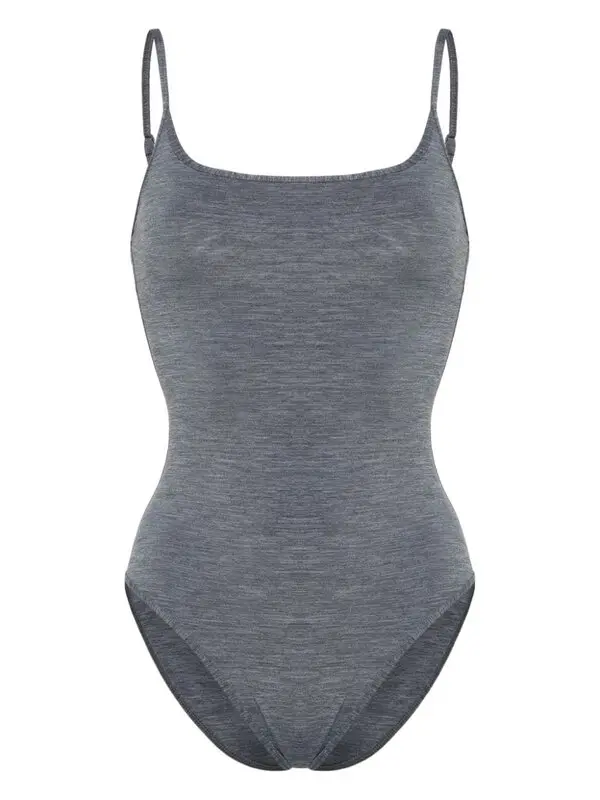 TOTÊME Mélange-effect One-piece Swimsuit - Grey