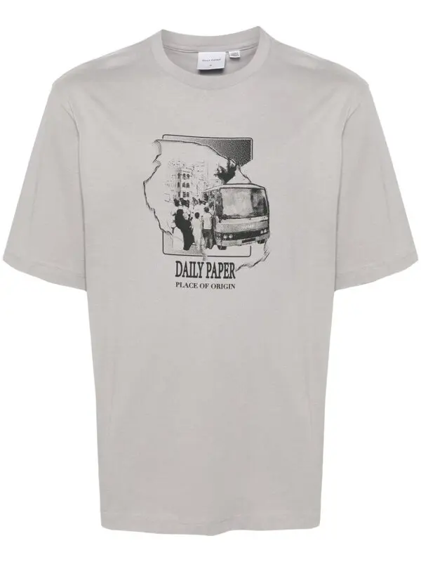 DAILY PAPER Place Of Origin Cotton T-shirt - Grey