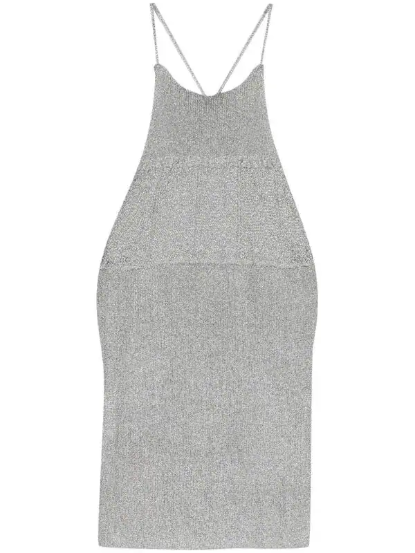 Paloma Wool Conan Metallic Knitted Top In Silver - 23% Off