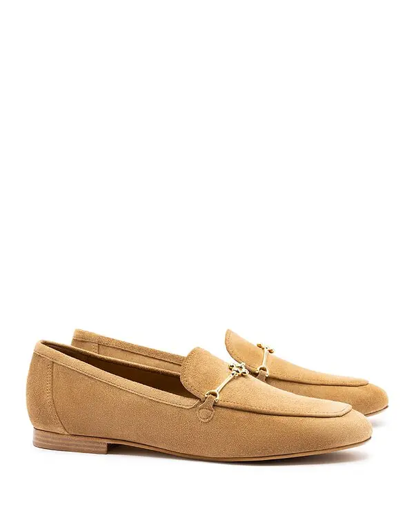 Larroude Katherine Hardware Loafer Flats - Peanut