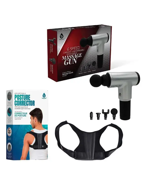 PURSONIC Adjustable Posture Corrector & Professional Massage Gun