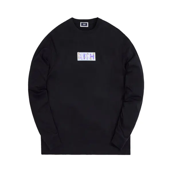 Kith For Superwaxx Classic Logo Long-sleeve Tee - Black