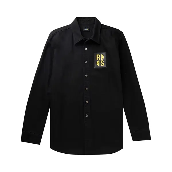Raf Simons X Smiley Logo Patch Shirt - Black