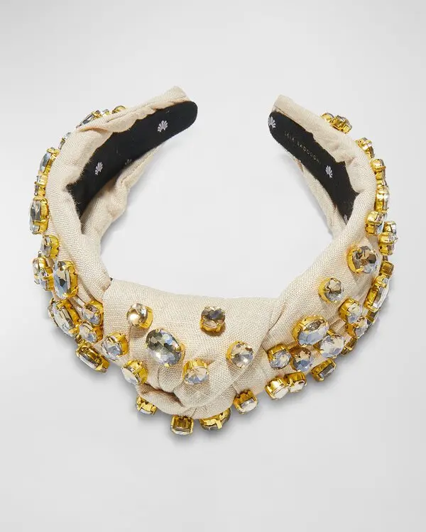 Lele Sadoughi Embellished Knotted Headband