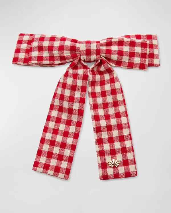 Lele Sadoughi Antoinette Gingham Bow Barrette