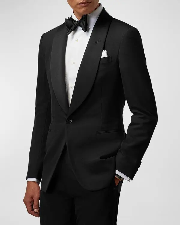 Ralph Lauren Gregory Barathea Wool Shawl Tuxedo