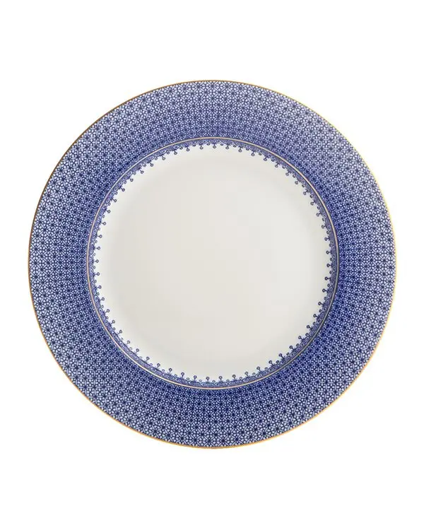 MOTTAHEDEH Blue Lace Dinner Plate - Blu/wht