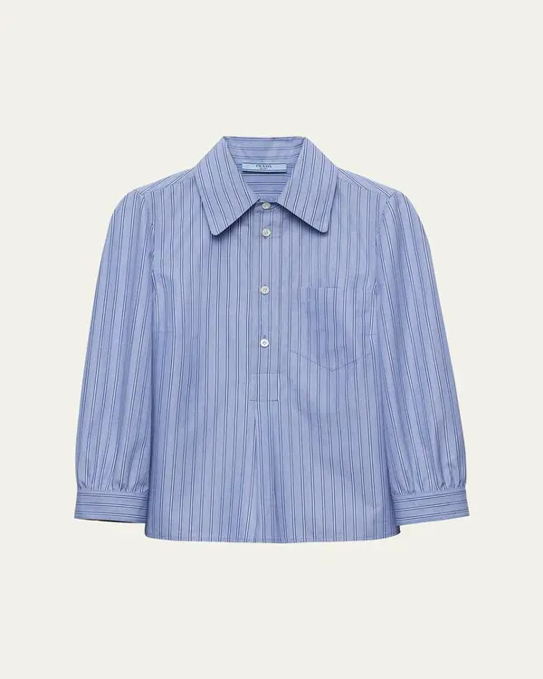 Prada Stripe Chambray Top