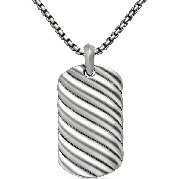 David Yurman Sculpted Cable Tag Pendant