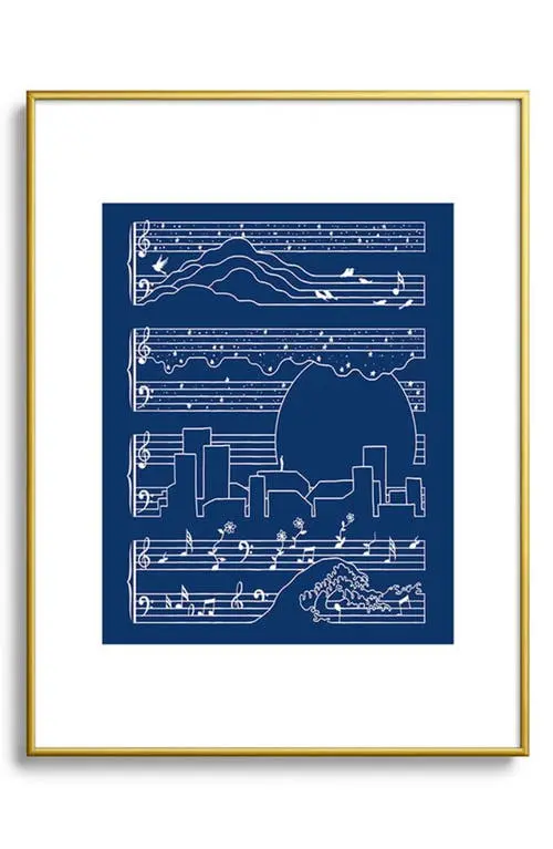 DENY DESIGNS The Moonlight Sonata Framed Art Print