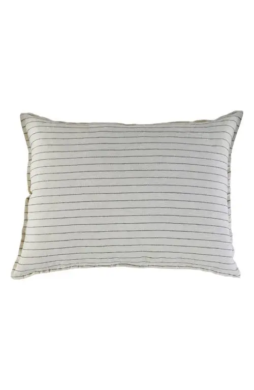 POM POM AT HOME Blake Big Linen Accent Pillow - Cream/ Grey