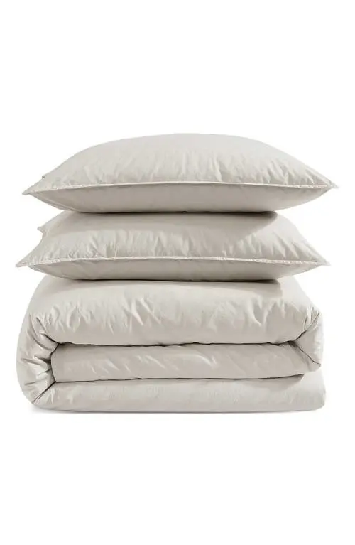 Calvin Klein Washed Percale Comforter & Shams Set - Beige/ Tan
