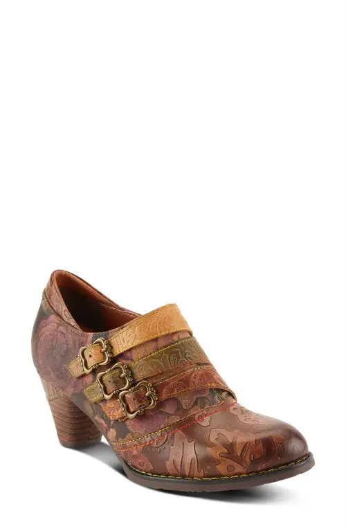 SPRING STEP SHOES Graphic Bootie - Brown Multi