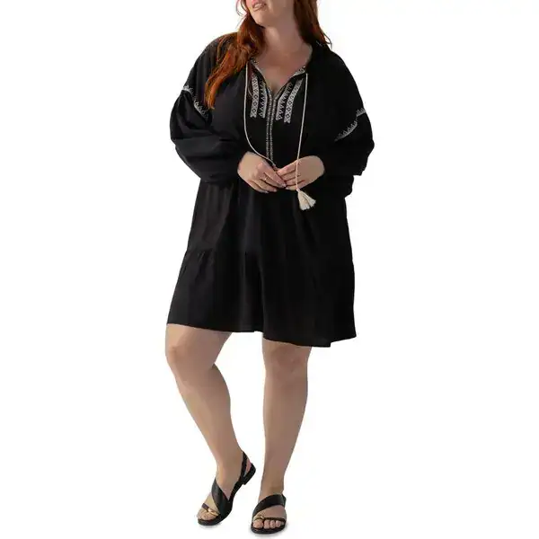 black embroidered shift dress Lightly Done Embroidered Shift Dress Black / Medium main image 0