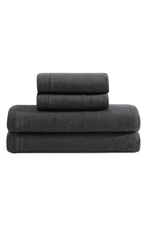 Calvin Klein Mélange Cotton Blend Jersey Sheet Set - Grey