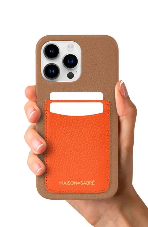 MAISON DE SABRE Card Phone Case - Manhattan Sandstone