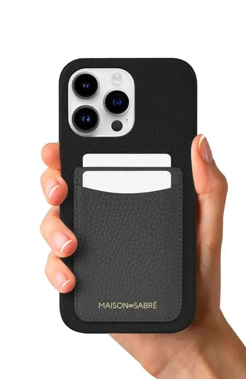 MAISON DE SABRE Card Phone Case - Graphite Caviar