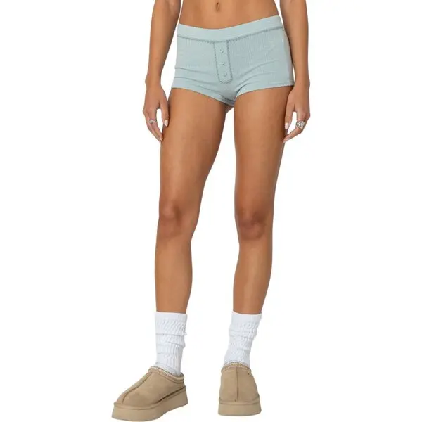 EDIKTED Maelle Pointelle Microshorts