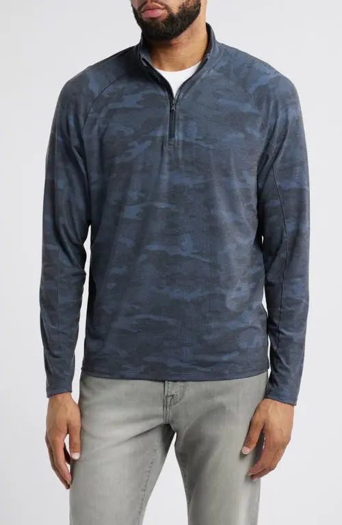 Johnnie-o Patton Camo Half Zip Pullover - Heather Bl