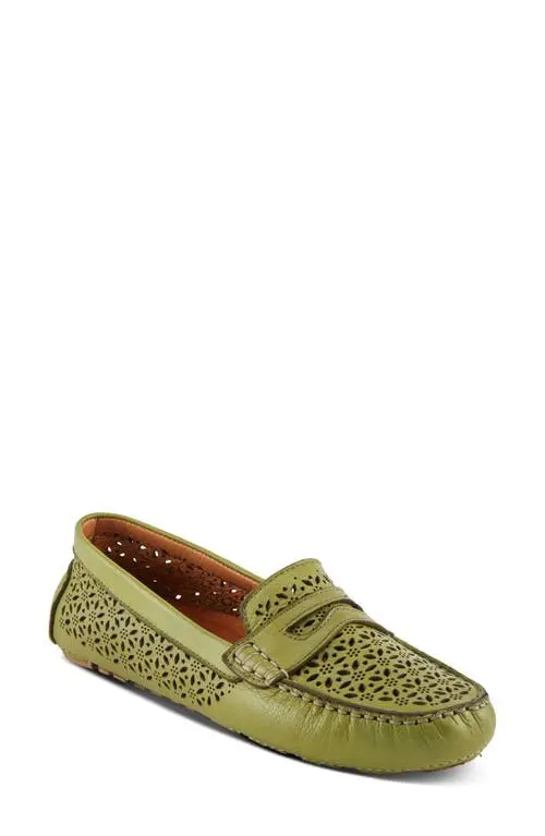SPRING STEP SHOES Crain Driving Loafer - Green
