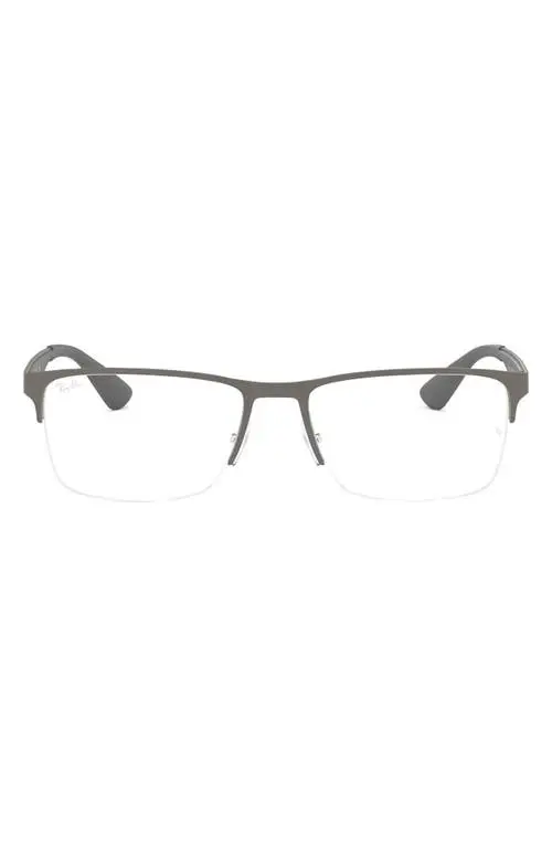 Ray-ban 54mm Rectangle Eyeglasses - Matte Gunmetal