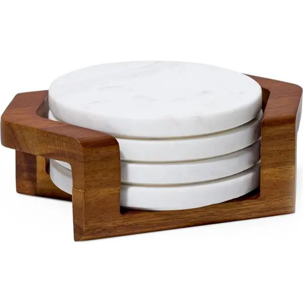 NAMBE Chevron Coaster Set - Brown