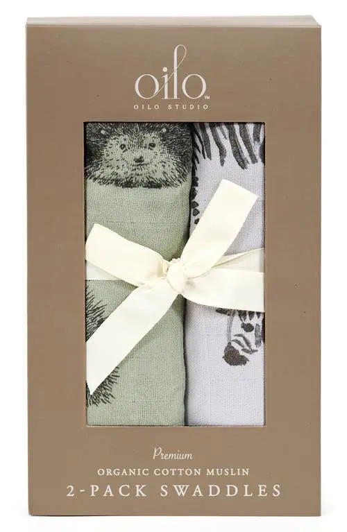 OILO 2-pack Swaddle Blankets - Green
