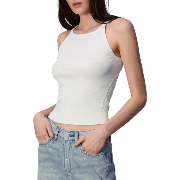 Rag & Bone The Essential Rib Long String Tank - White