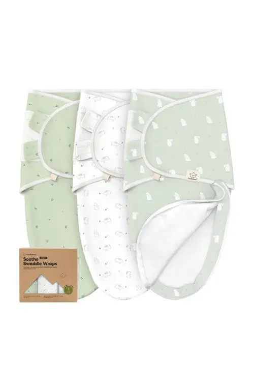 KEABABIES 3-pack Soothe Zippy Swaddle Wrap - Bunnies