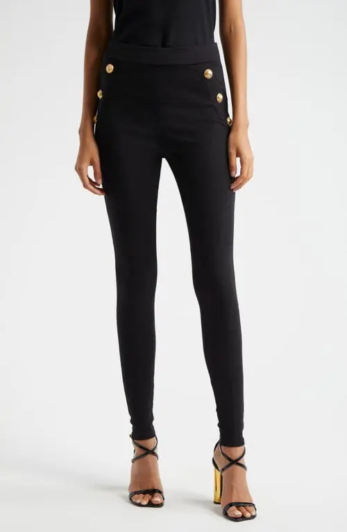 Balmain 6-button Leggings - 0pa Black