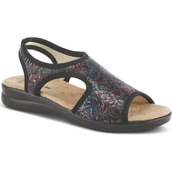 SPRING STEP SHOES Nyaman Slingback Sandal - Black Multi